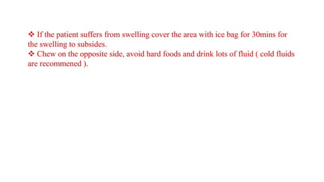 Post Operative Instructions Pptx