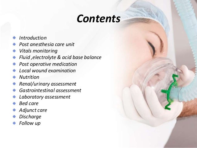 general post operative care