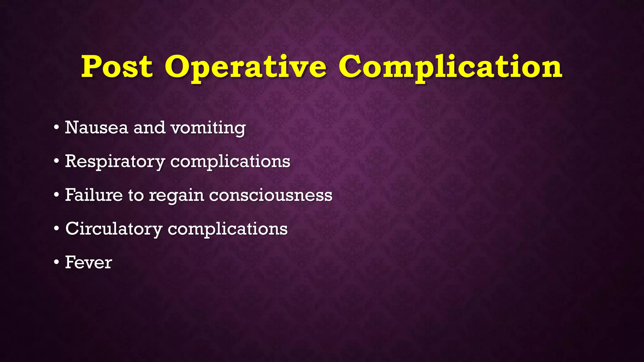 Post operative management | PDF
