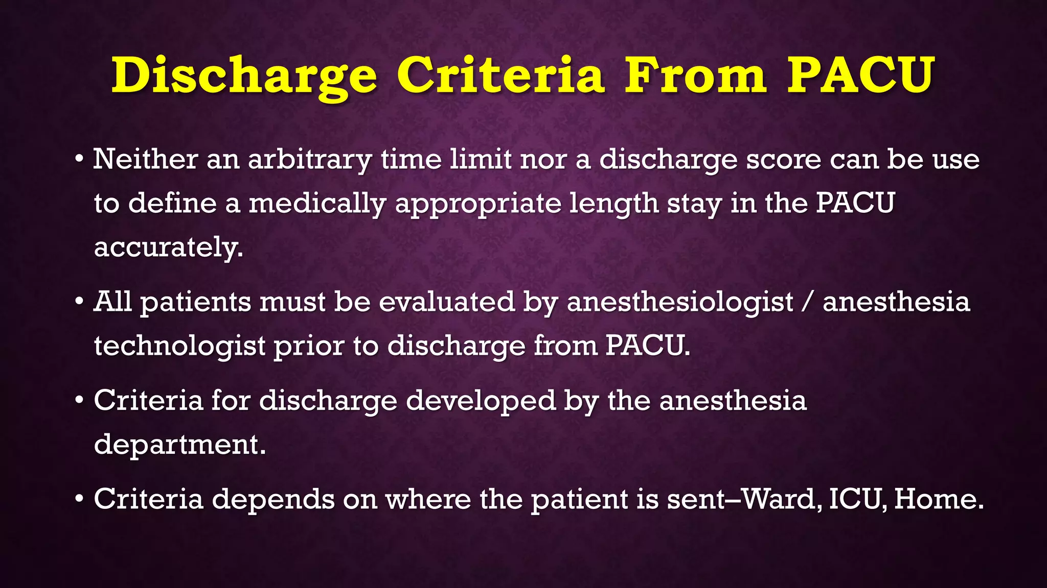 Post operative management | PDF