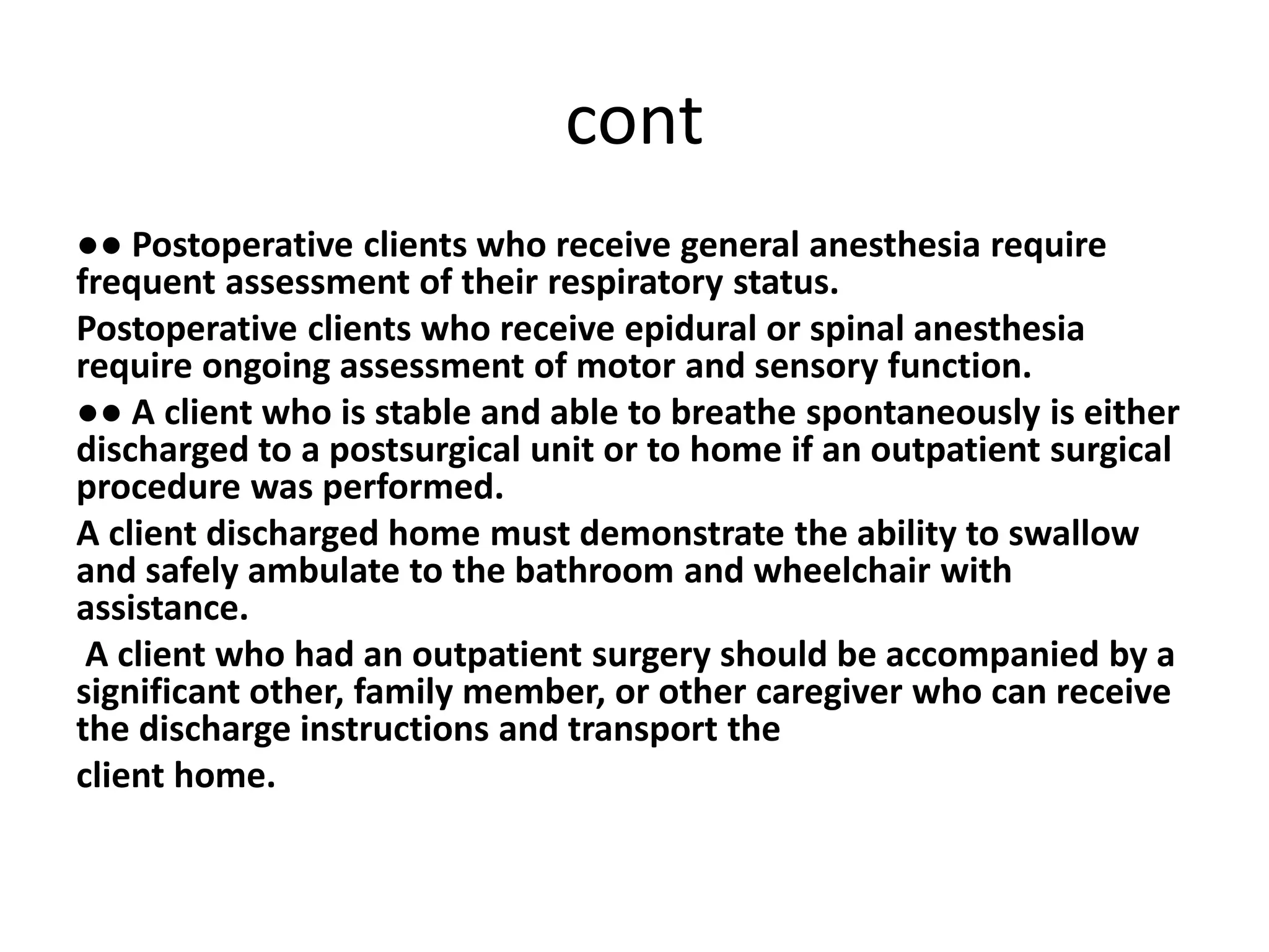Postoperative nursing care | PPTX