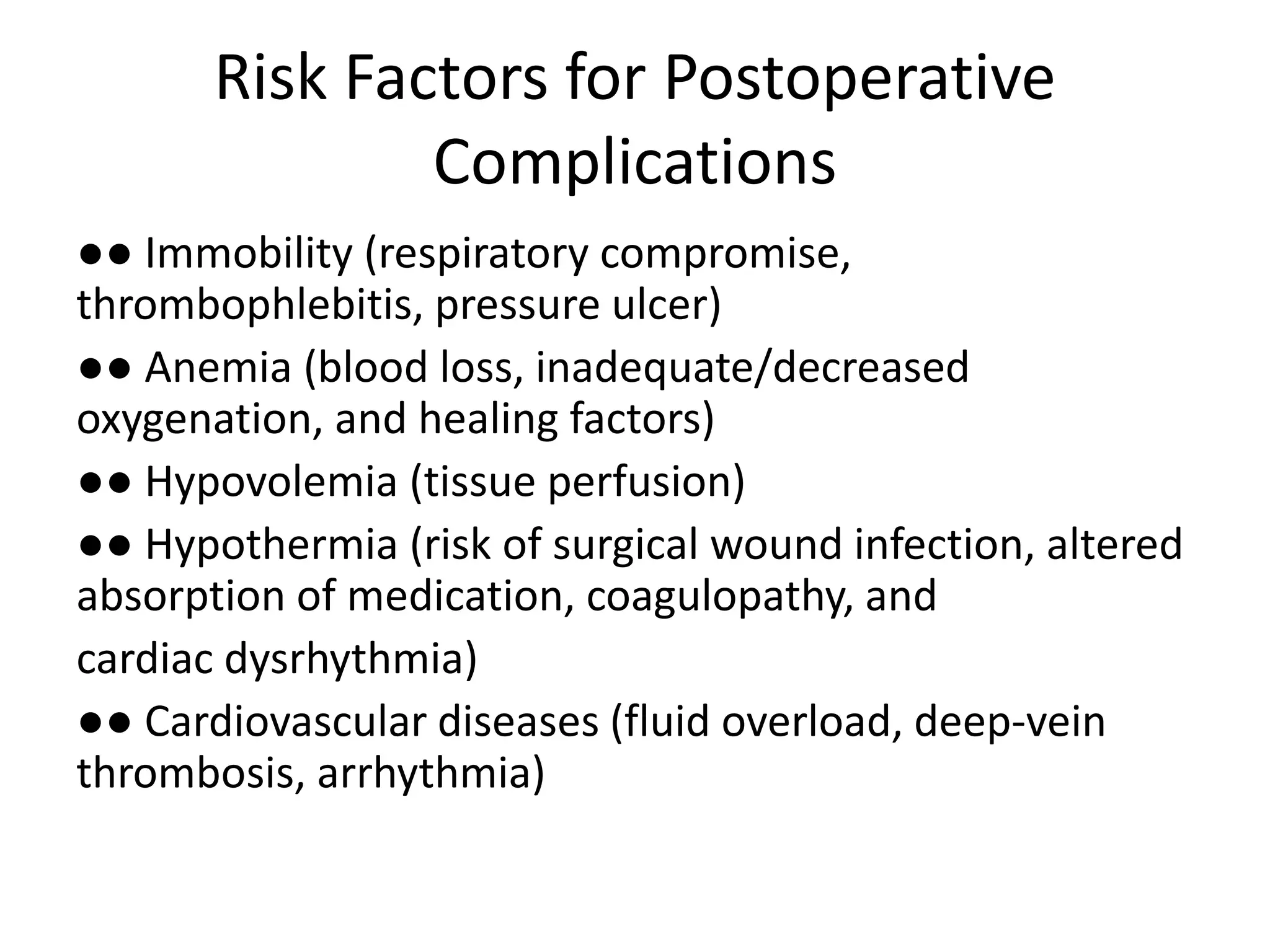 Postoperative nursing care | PPTX