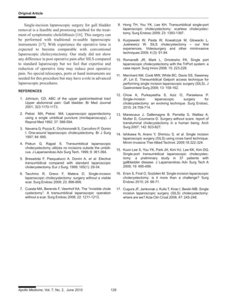 Post Operative Pain after Cholecystectomy Conventional Laparoscopy ...