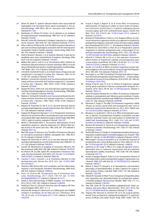 Postoperative pain management 2018 consensusstatement | PDF