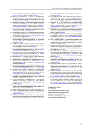 Postoperative pain management 2018 consensusstatement | PDF
