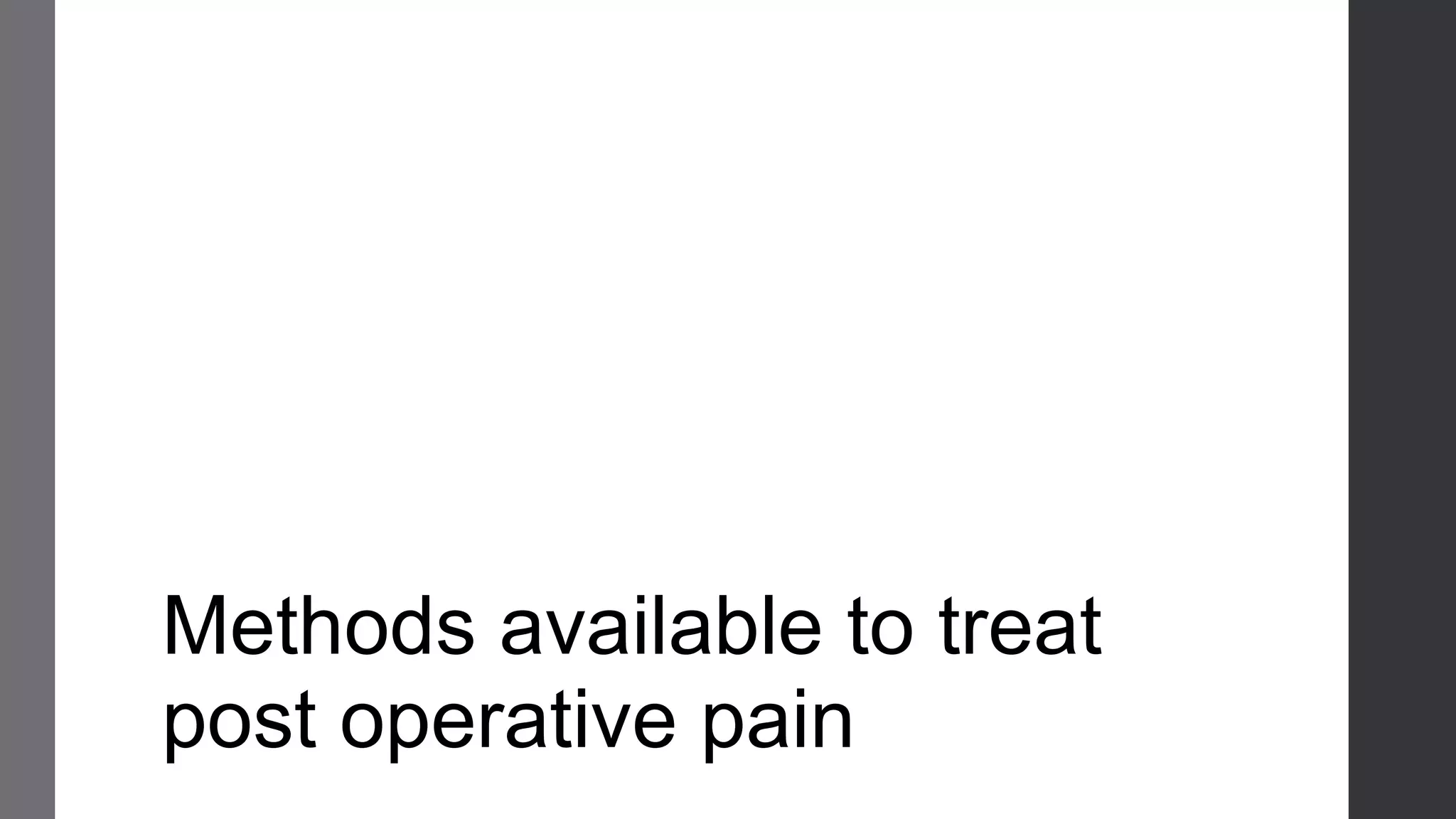 Postoperative pain management | PPTX