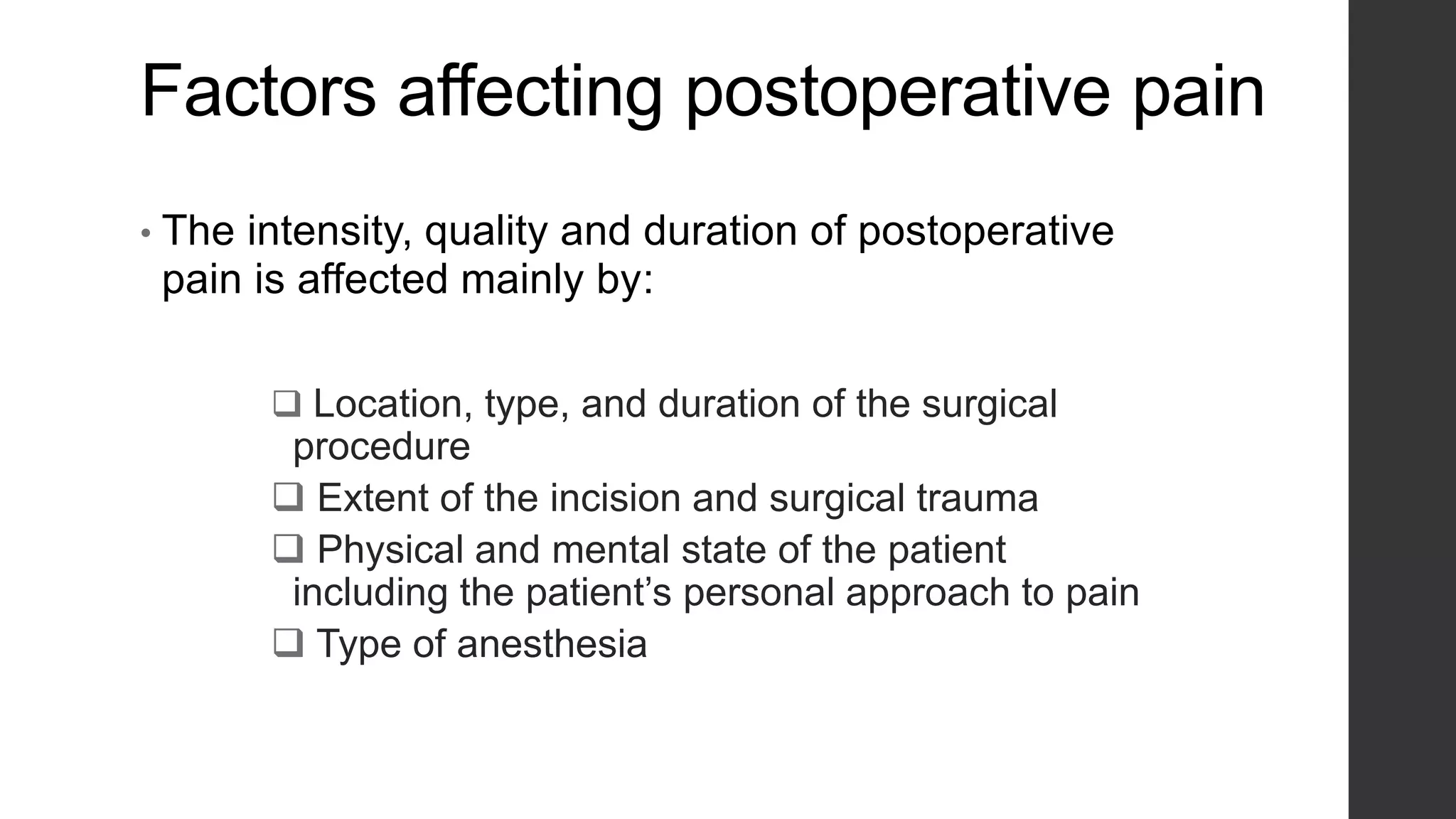 Postoperative pain management | PPTX
