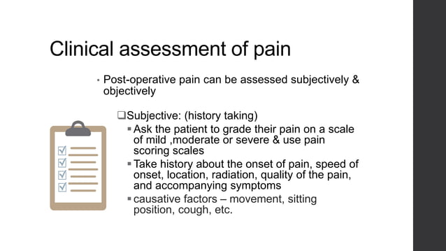 Postoperative pain management | PPTX | Physical Therapy | Wellness