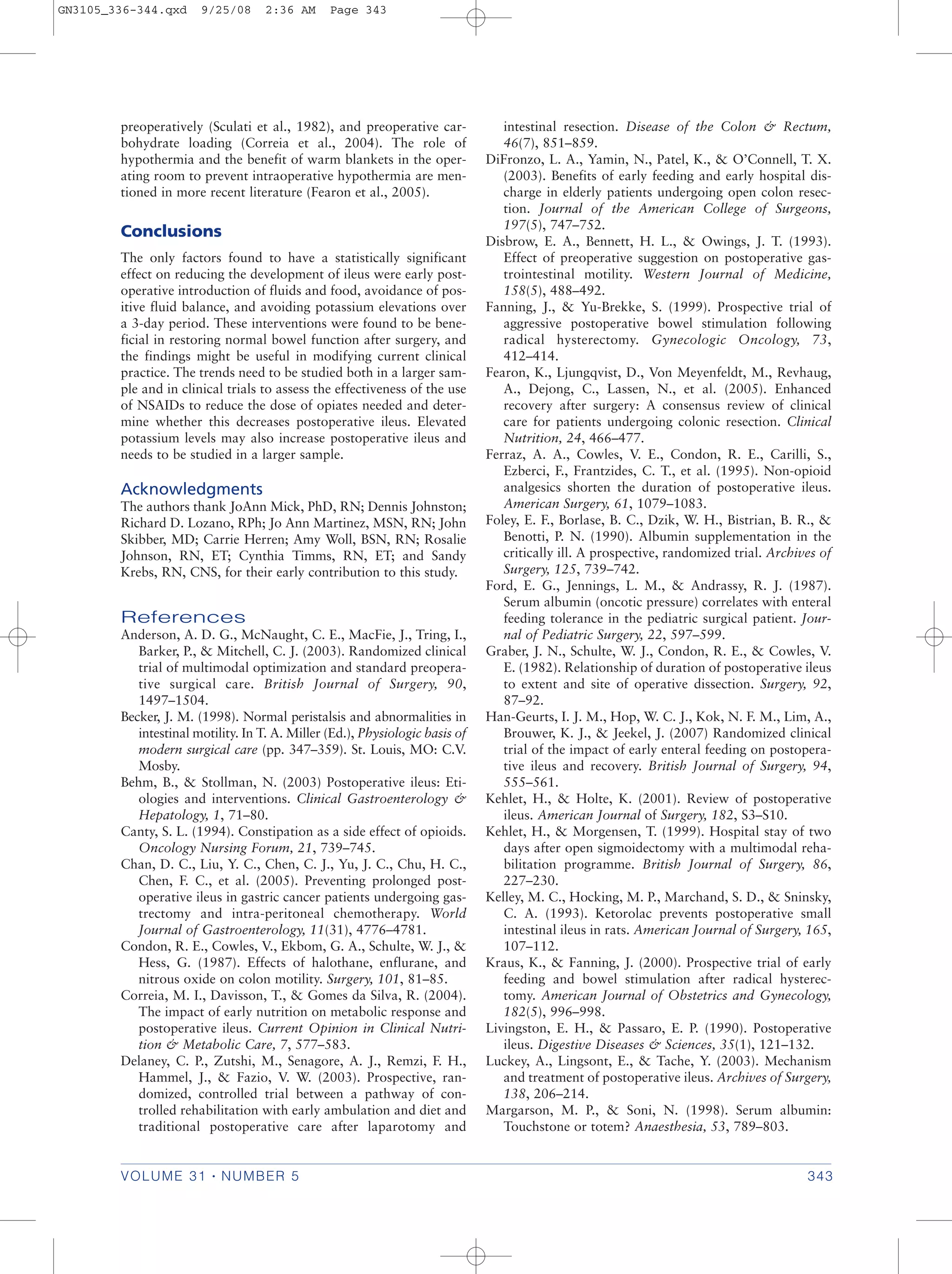 Postoperative paralyticileus | PDF