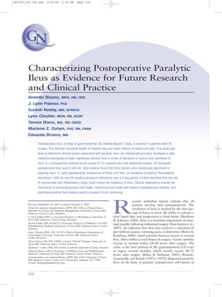 Postoperative paralyticileus | PDF