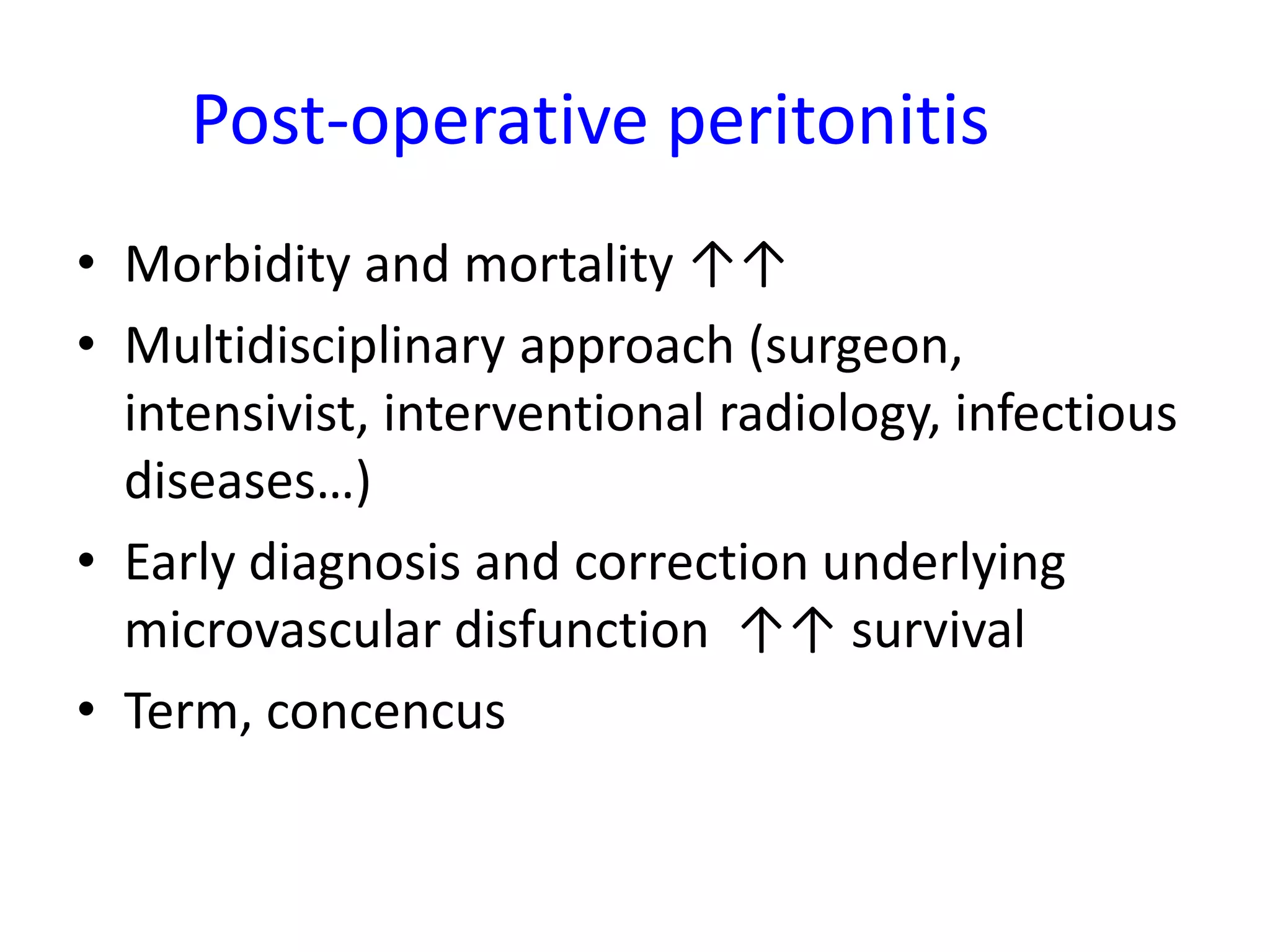 Postoperative peritonitis after elective surgery | PPTX