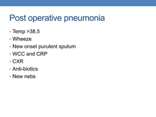 Postoperative pulmonary complications | PPTX