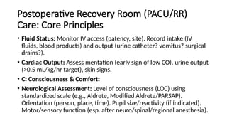 Postoperative Recovery Room Care & Handover.pptx
