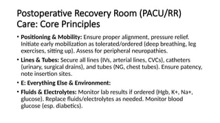 Postoperative Recovery Room Care & Handover.pptx