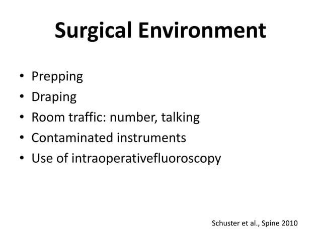 Postoperative Spinal Infection | PPT