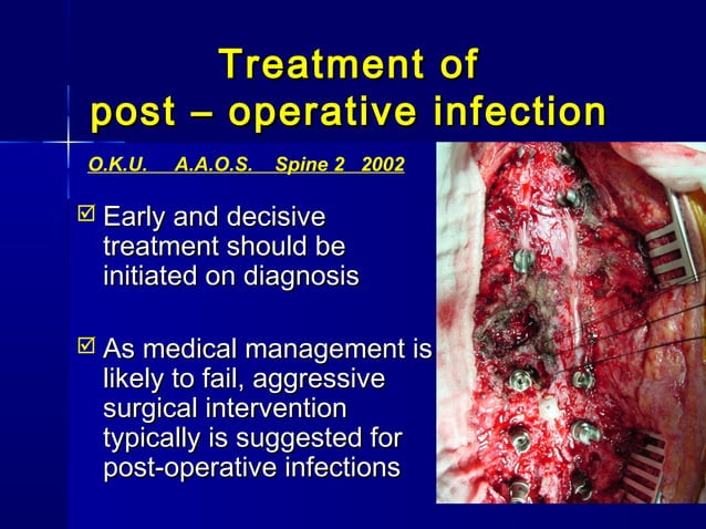 Late Post-operative Spinal Infections | PPT