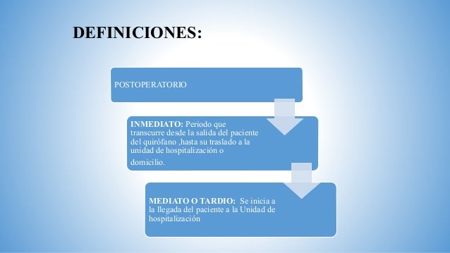 POSTOPERATORIO MEDIATO