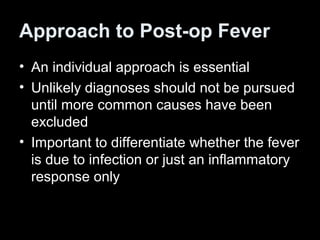 Postoperative fever | PPT