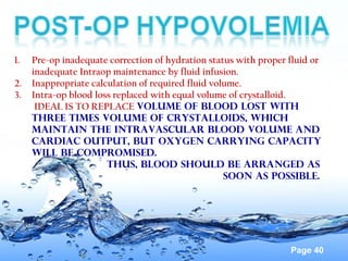 Post op fluid ppt. | PPT
