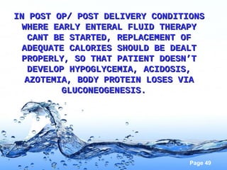 Post op fluid ppt. | PPT