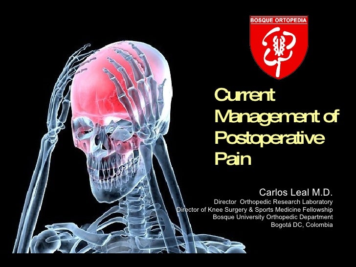 Postoperative Pain Management