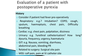 Post op pyrexia | PPTX
