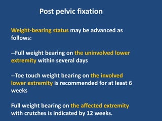 Post op rehabilitation pelvi acetabular fixation | PPTX