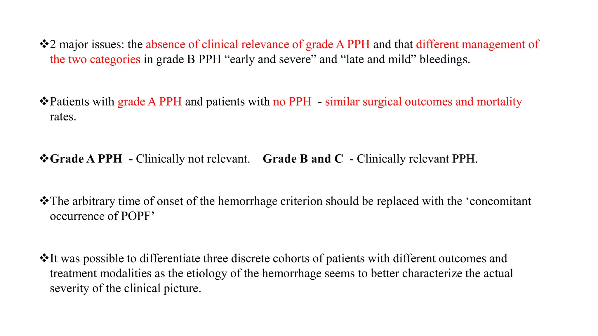 Post pancreaticoduodenectomy hemorrhage (PPH) | PPTX