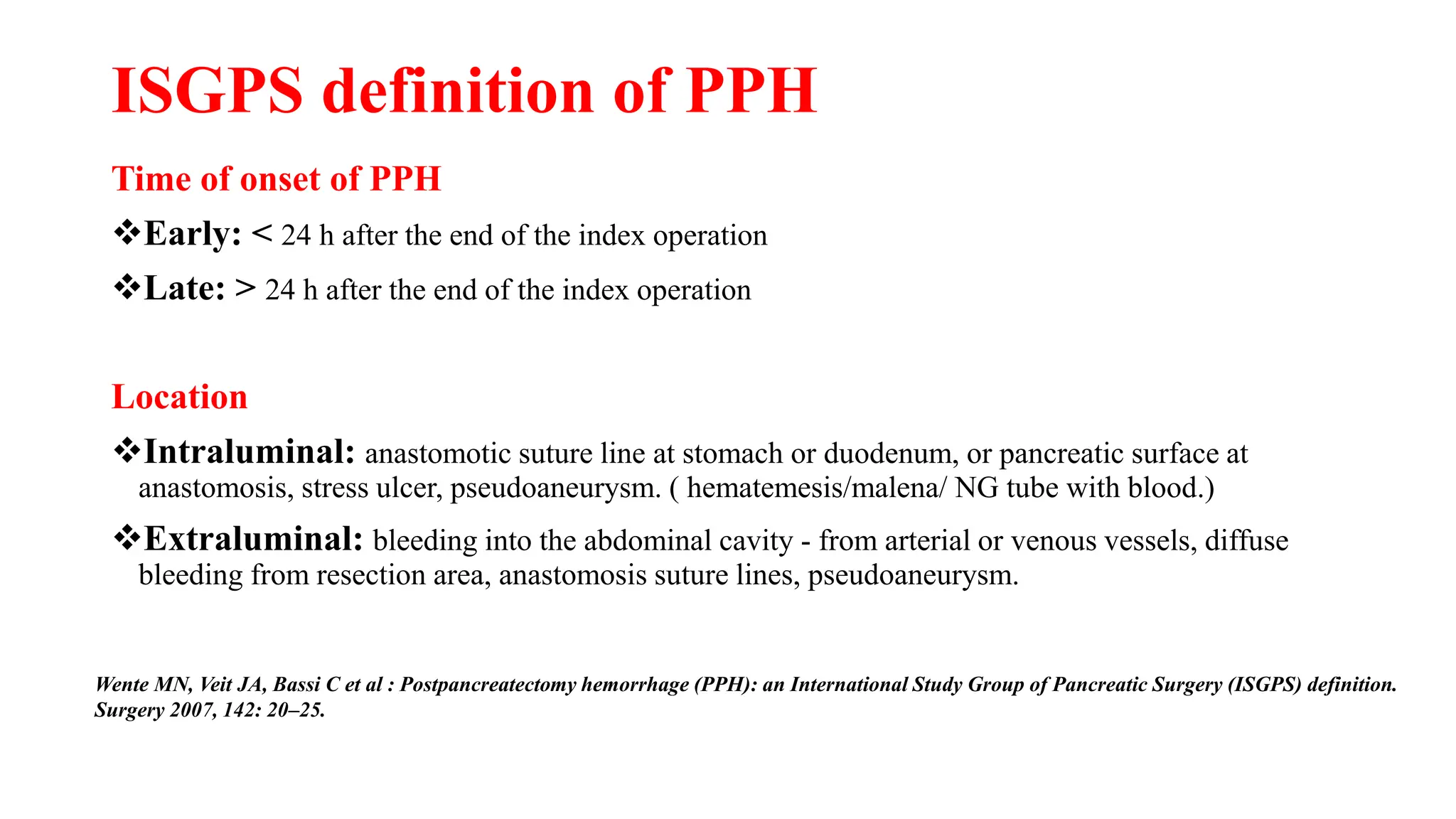 Post pancreaticoduodenectomy hemorrhage (PPH) | PPTX