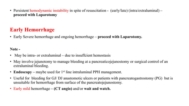 Post pancreaticoduodenectomy hemorrhage (PPH) | PPTX | Blood Disorders ...