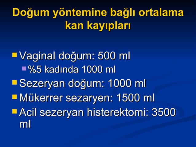 Postpartum Kanama - www.jinekolojivegebelik.com