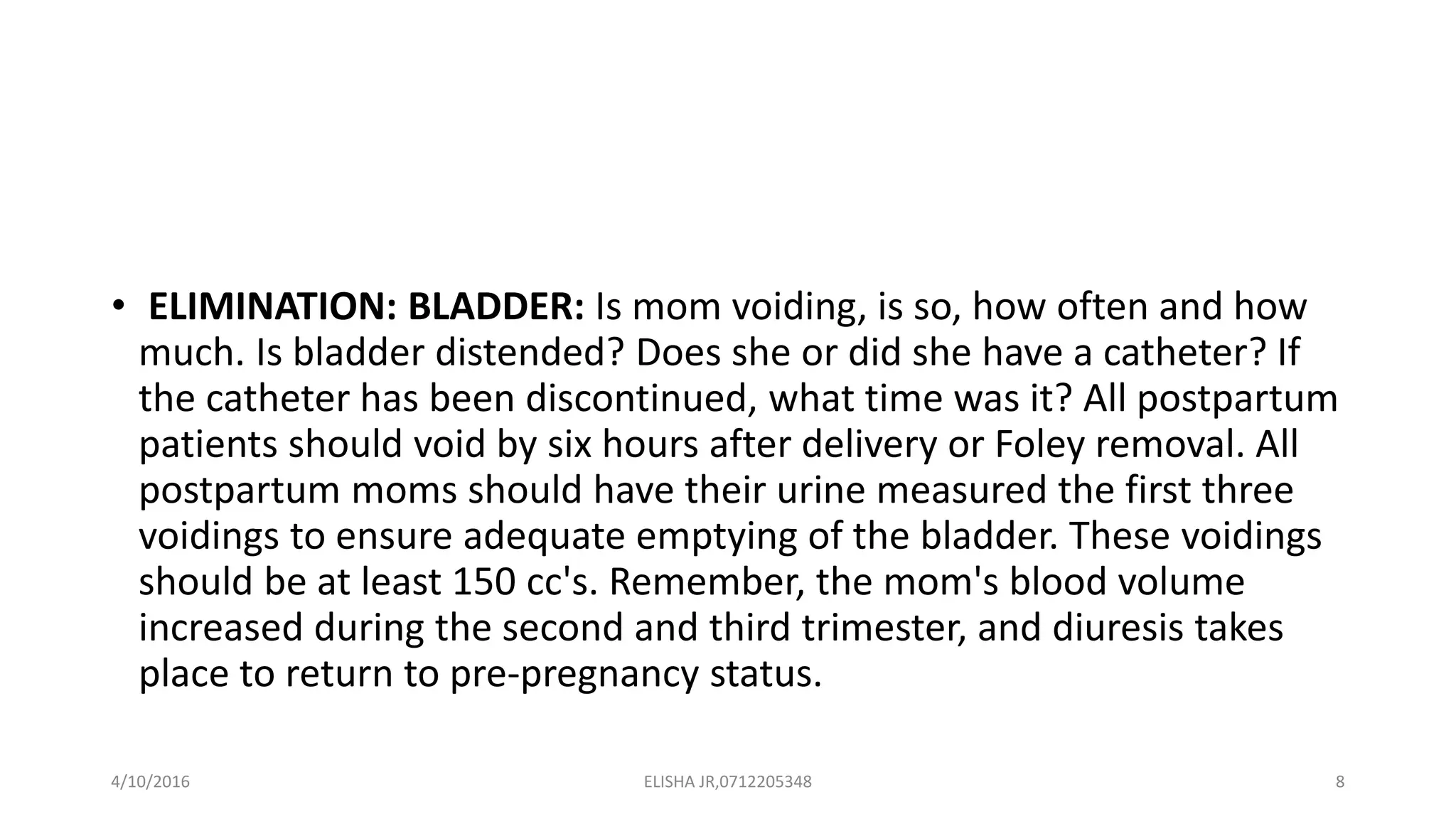 Postpartum assessment 1 | PDF