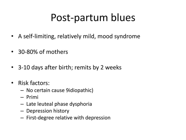 Postpartum blues by Dr.V.B.Kasyapa.J (MD) | PPTX | Pregnancy ...