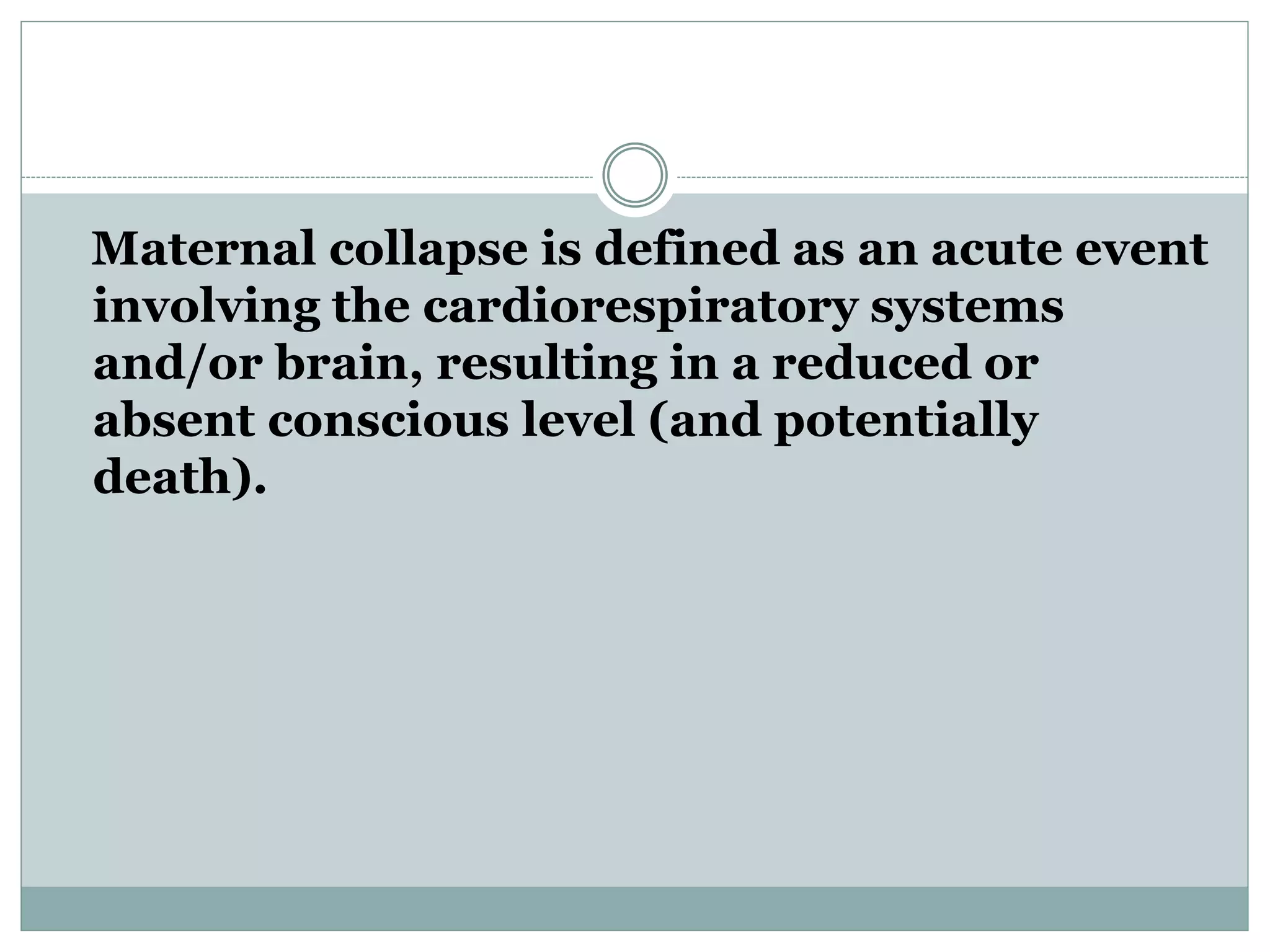 postpartum collapse | PPTX