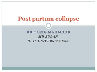 postpartum collapse | PPTX