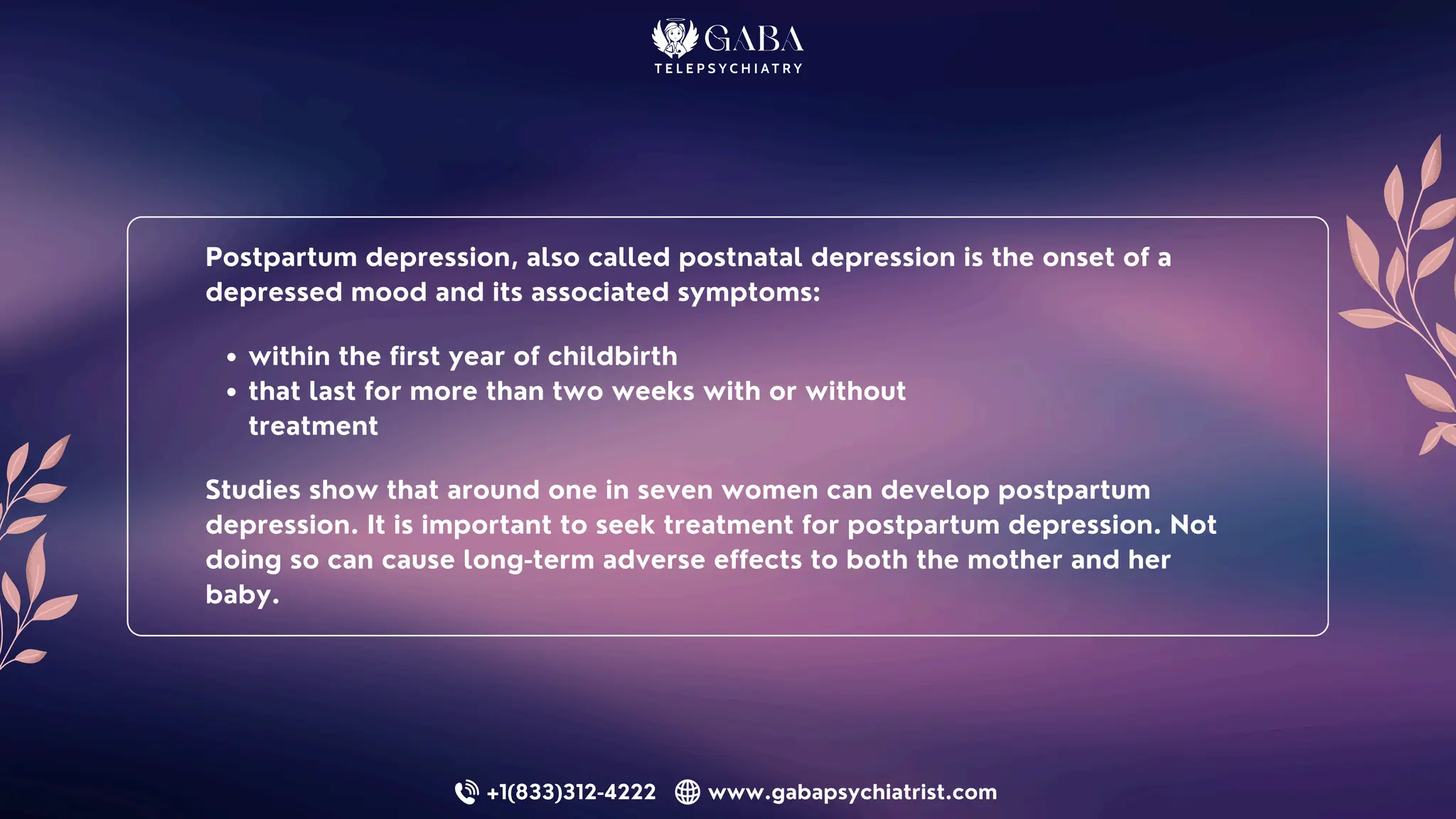 Postpartum Depression Symptoms - Understanding, Risks, and Treatment | PDF