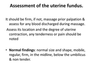 Postpartum examination | PPTX