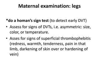 Postpartum examination | PPTX