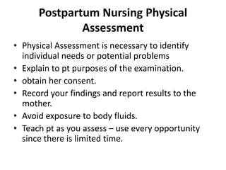 Postpartum examination | PPTX