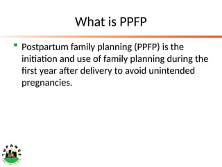 Postpartum Family Planning Orientation for Community Health Workers | PPT