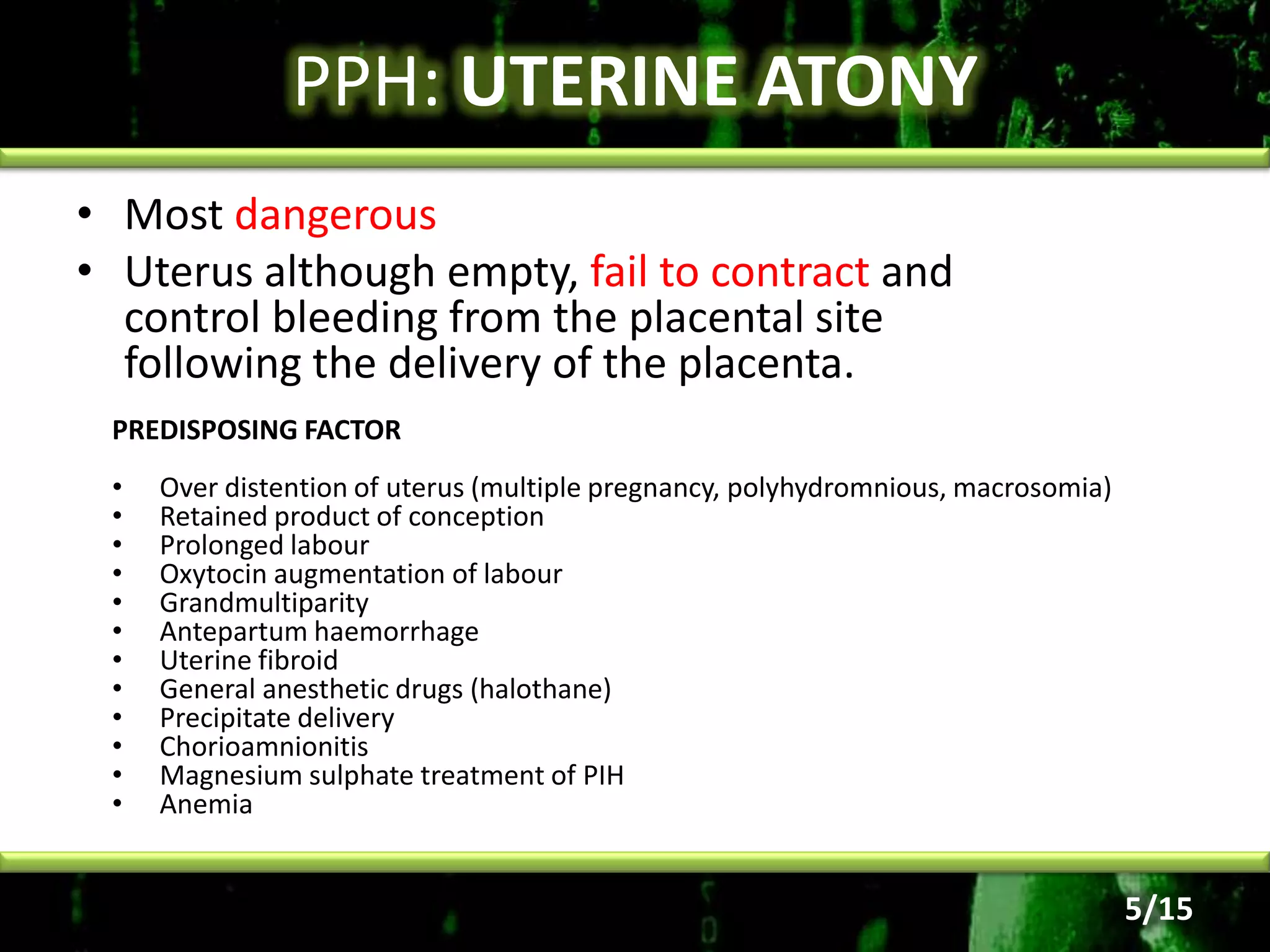 Postpartum haemorrhage | PPTX