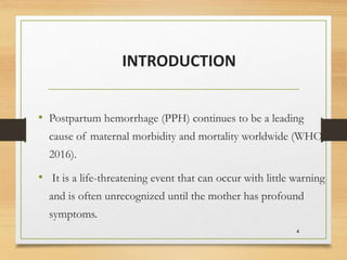 POSTPARTUM HAEMORRHAGE IN MIDWIFERY .ppt