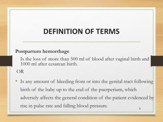 POSTPARTUM HAEMORRHAGE IN MIDWIFERY .ppt