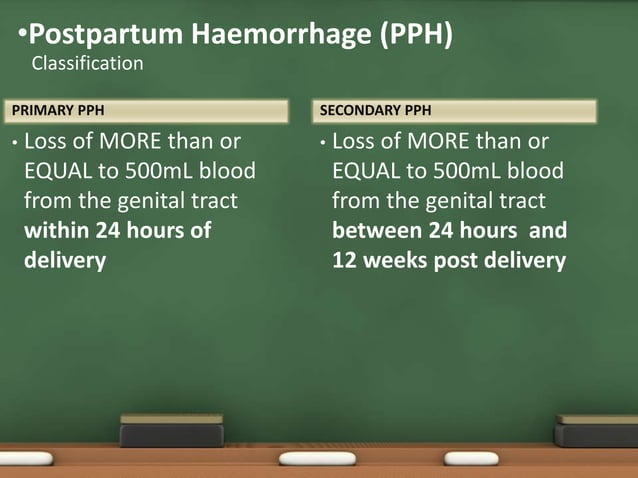 Postpartum haemorrhage (pph) | PPTX | Pregnancy | Reproductive Health