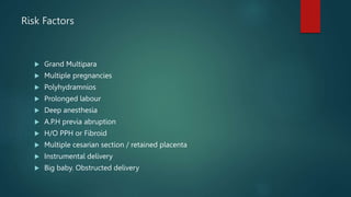 post patum hemorrage presentation that elaborte the clinical features ...