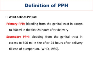 Postpartum hemorrhage | PPT