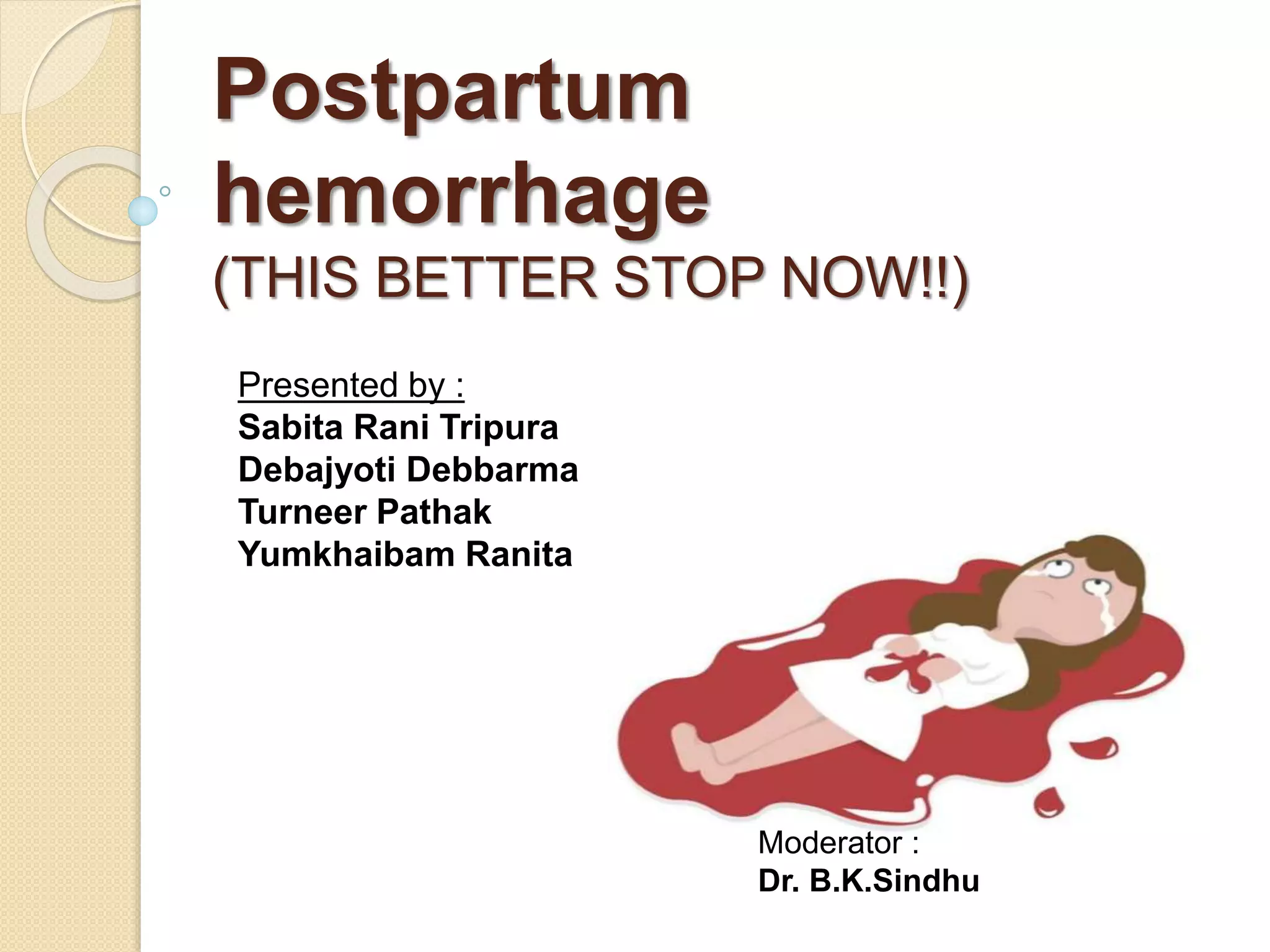 post partum hemorrhage.pptx | Pregnancy | Reproductive Health