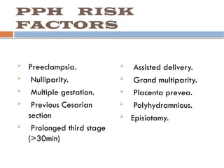 Post partum Hemorrhage.pptx - as per new guidelines | PPTX