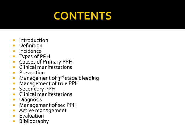 Post partum hemorrhage obs and gyne | PPTX
