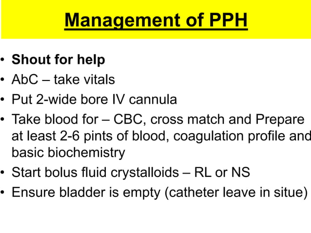 Post Partum Hemorrhage (PPH).ppt | Pregnancy | Reproductive Health